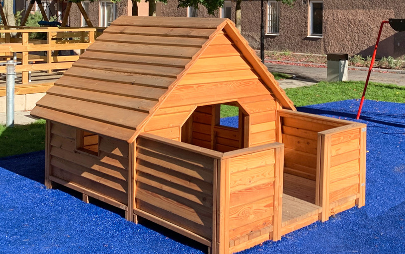 Lekhus i trä till offentlig utemiljö | Tress Utemiljö